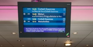 RER D : l'affichage des prochains trains