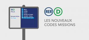 Les codes missions du RER D à partir du 9 décembre 2018