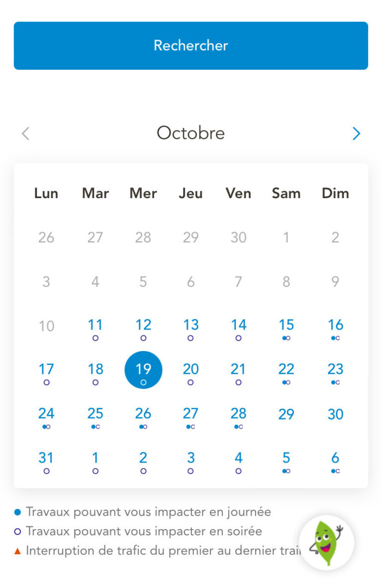 Un nouveau calendrier travaux interactif sur le site Transilien